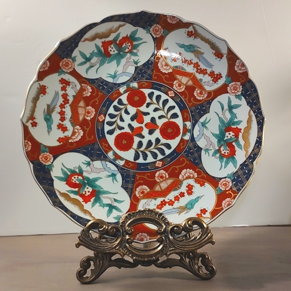 Vintage | Art | Chinoiserie Plate Andrea By Sadek Imari Japan Gold Trim ...